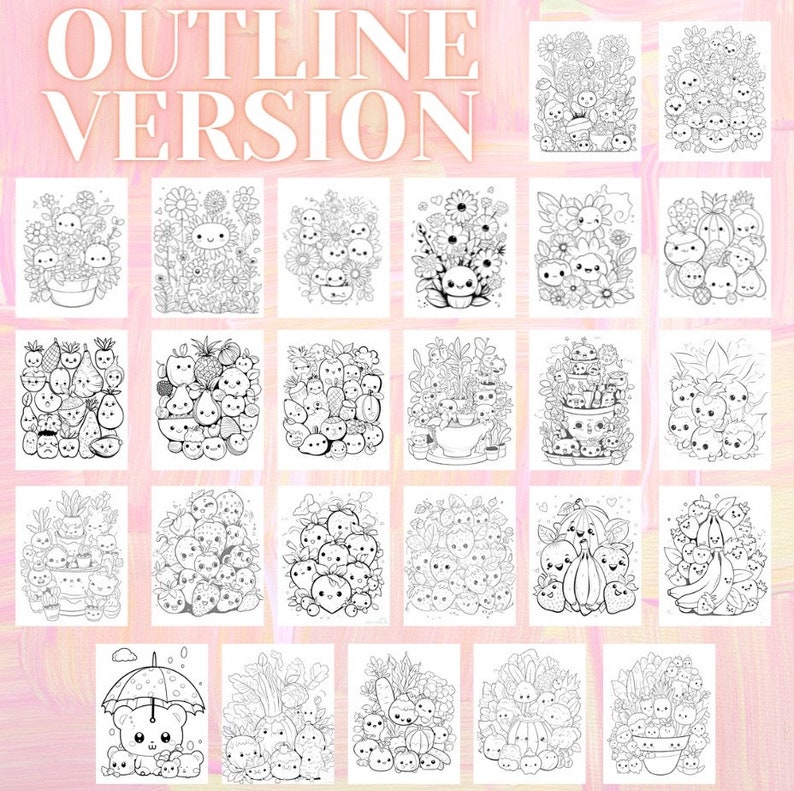 Kawaii Coloring Pages, 150 Pages, Cute Coloring Pages, for Kids and ...