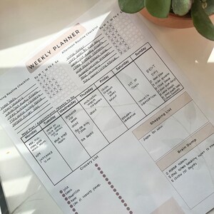 Weekly House Planner, Routine Tracker, Printable - Etsy