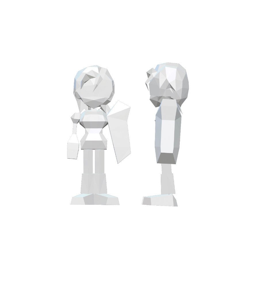Yuffie Low Poly Final Fantasy 7 STL 3D Model / 1 Full Piece - Etsy