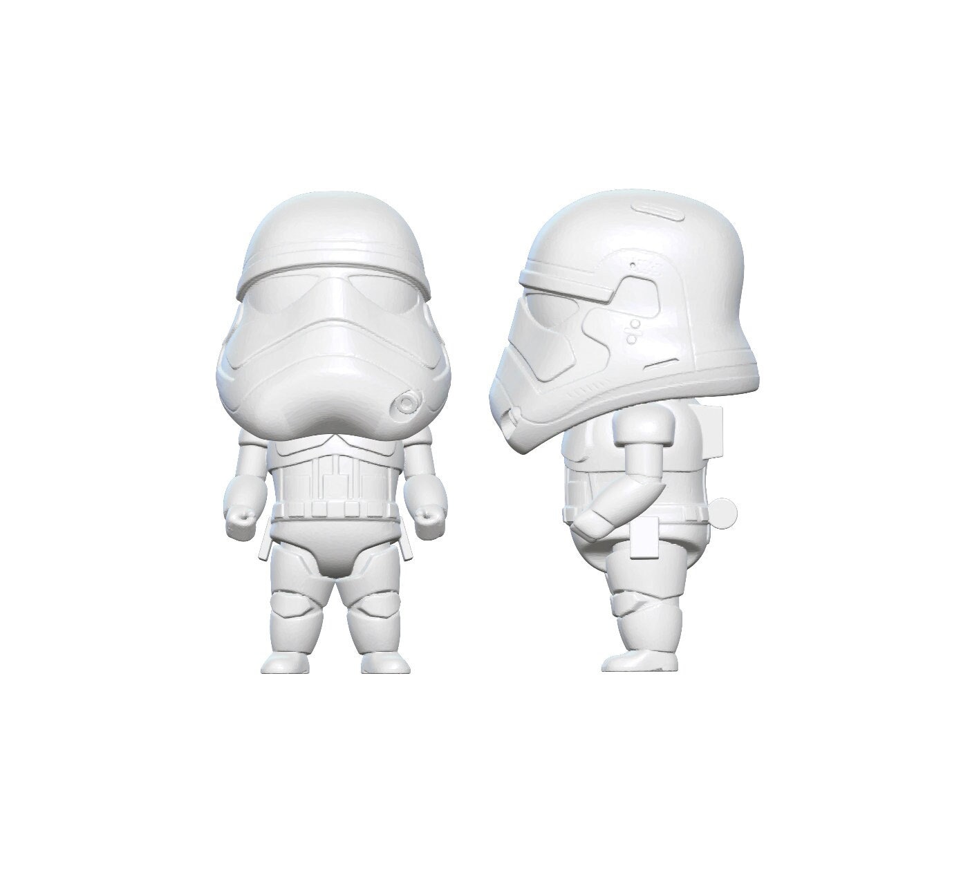 Chibi Stormtrooper Star Wars STL 3D Model / 1 Full Piece - Etsy