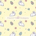 Easter Bunny Illustration Seamless Digital Pattern, Pastel Digital ...