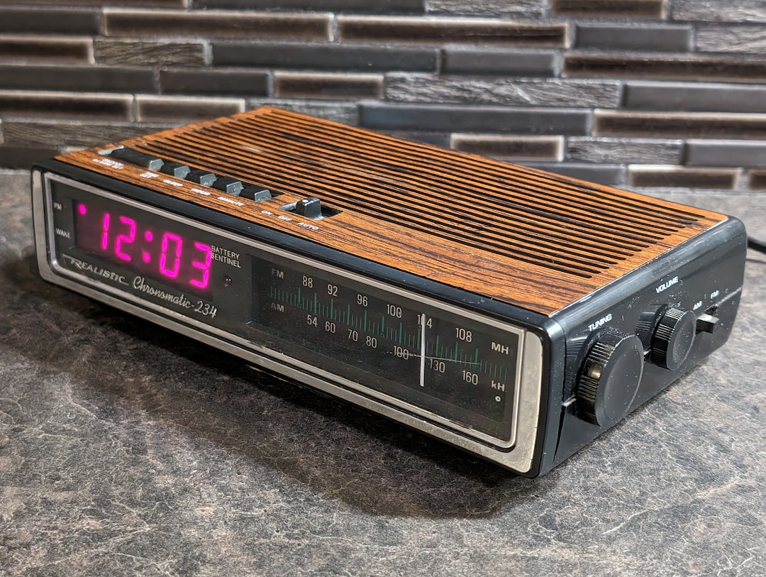 1980s Digital Alarm Clock Radio Realistic Chromatic-234 Vintage Retro ...