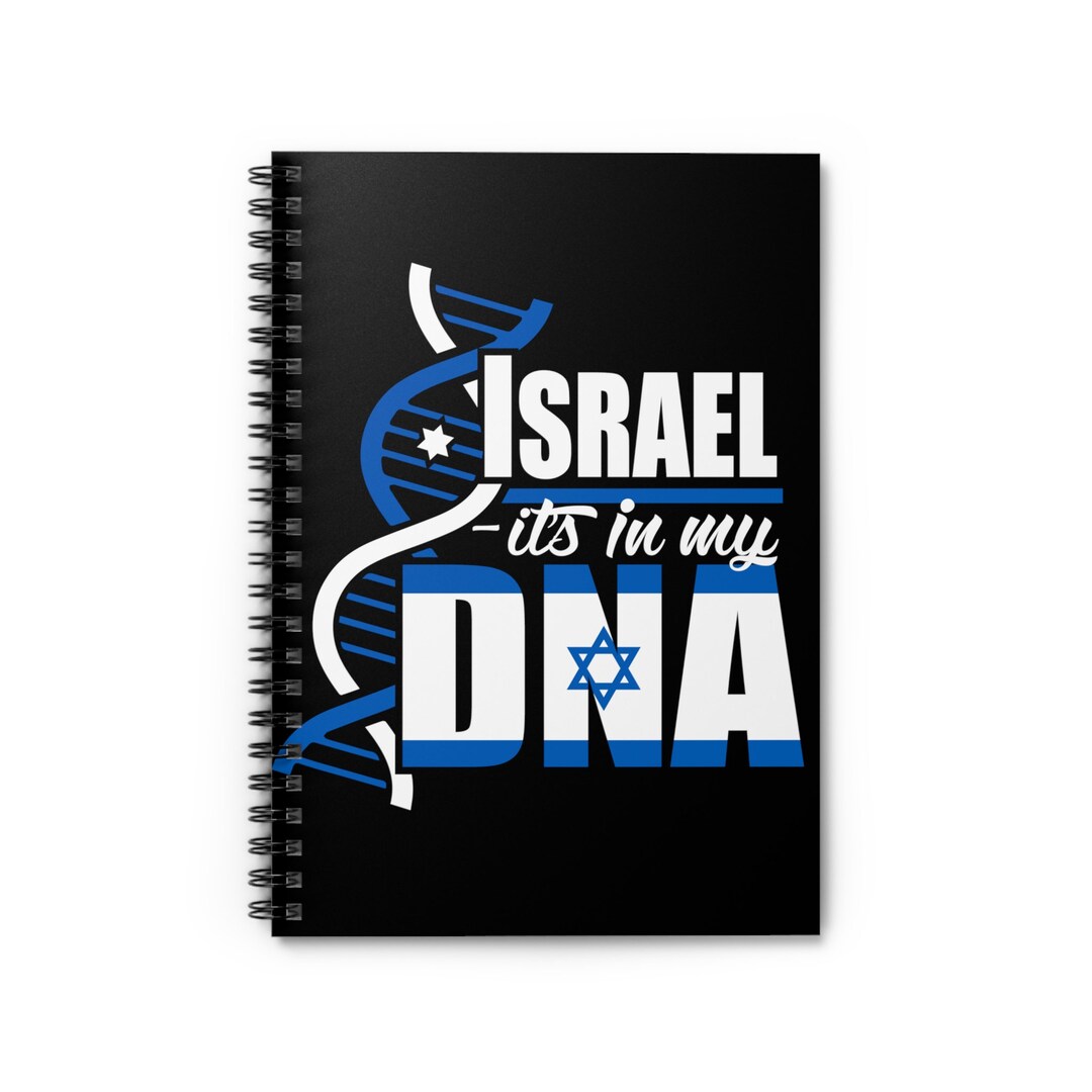 Black israel It's in My Dna Spiral Notebook Journal ruled Line, Israeli ...