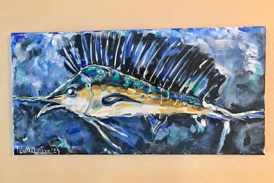 Painting of a Blue Marlin Caught off the Cabo Coast! - Etsy