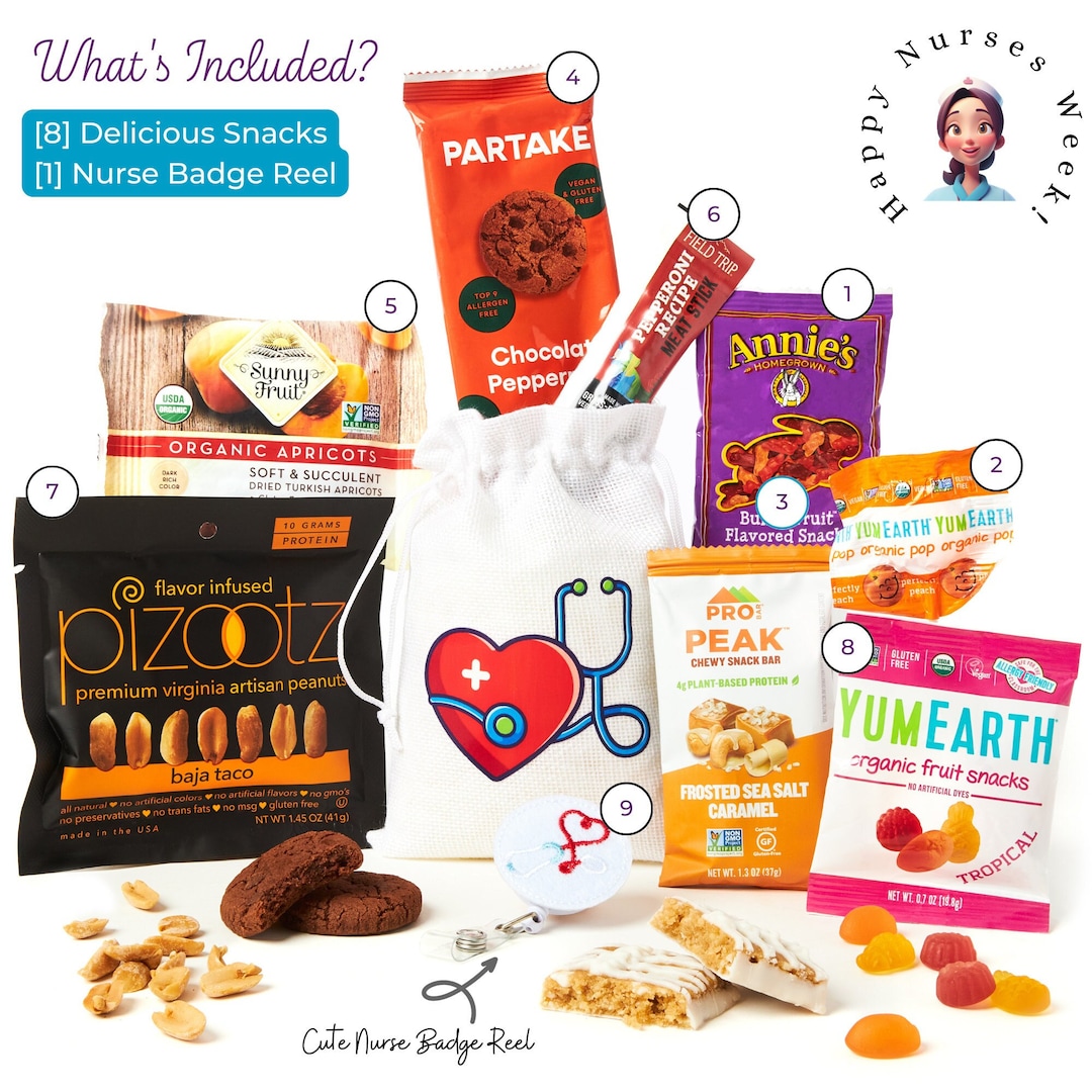 Nurse Appreciation Gift W Healthy Nurse Snacks Cookies and - Etsy
