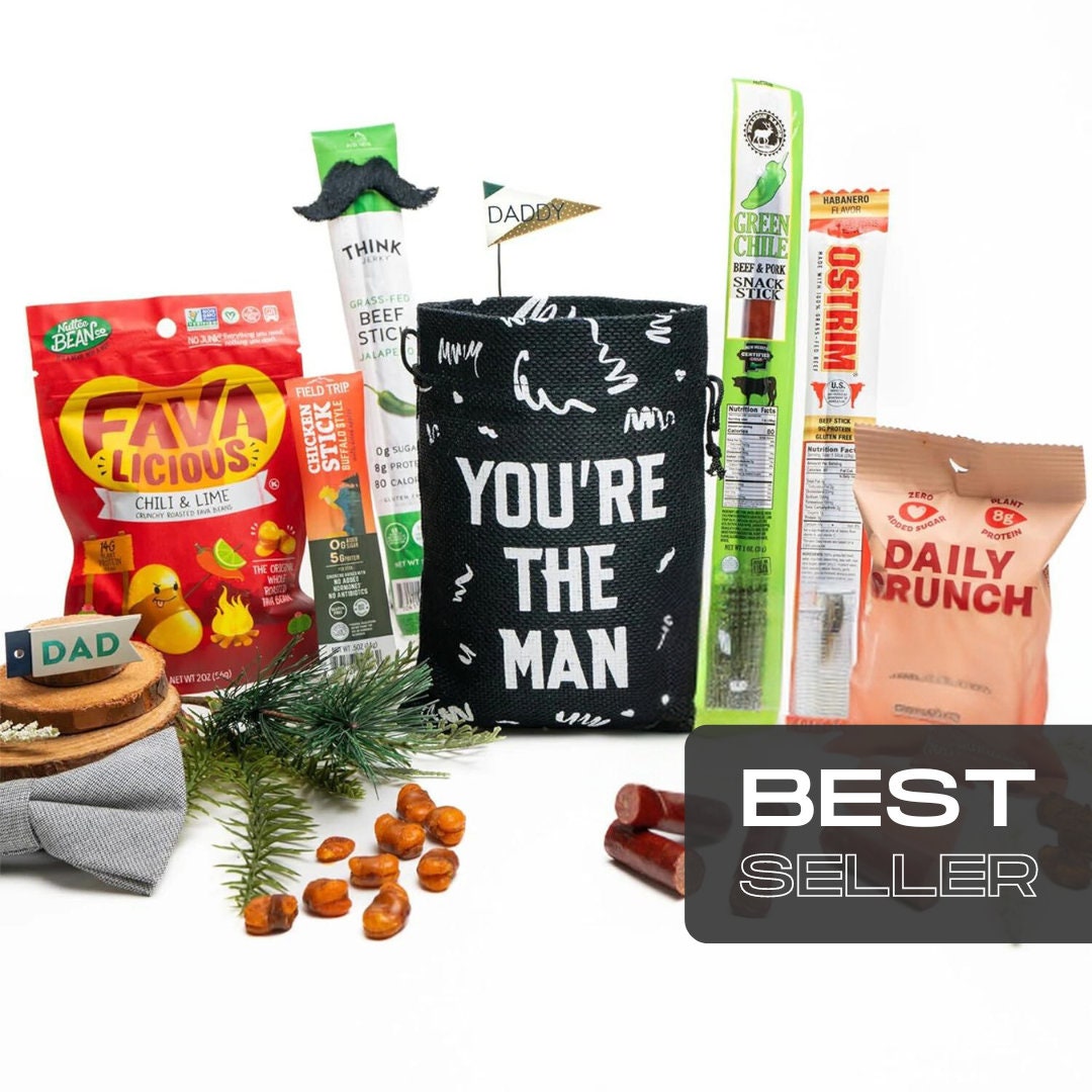 Dad's Delight Spicy Jerky & Nuts FREE SHIPPING Best Gift Bag for Dad ...