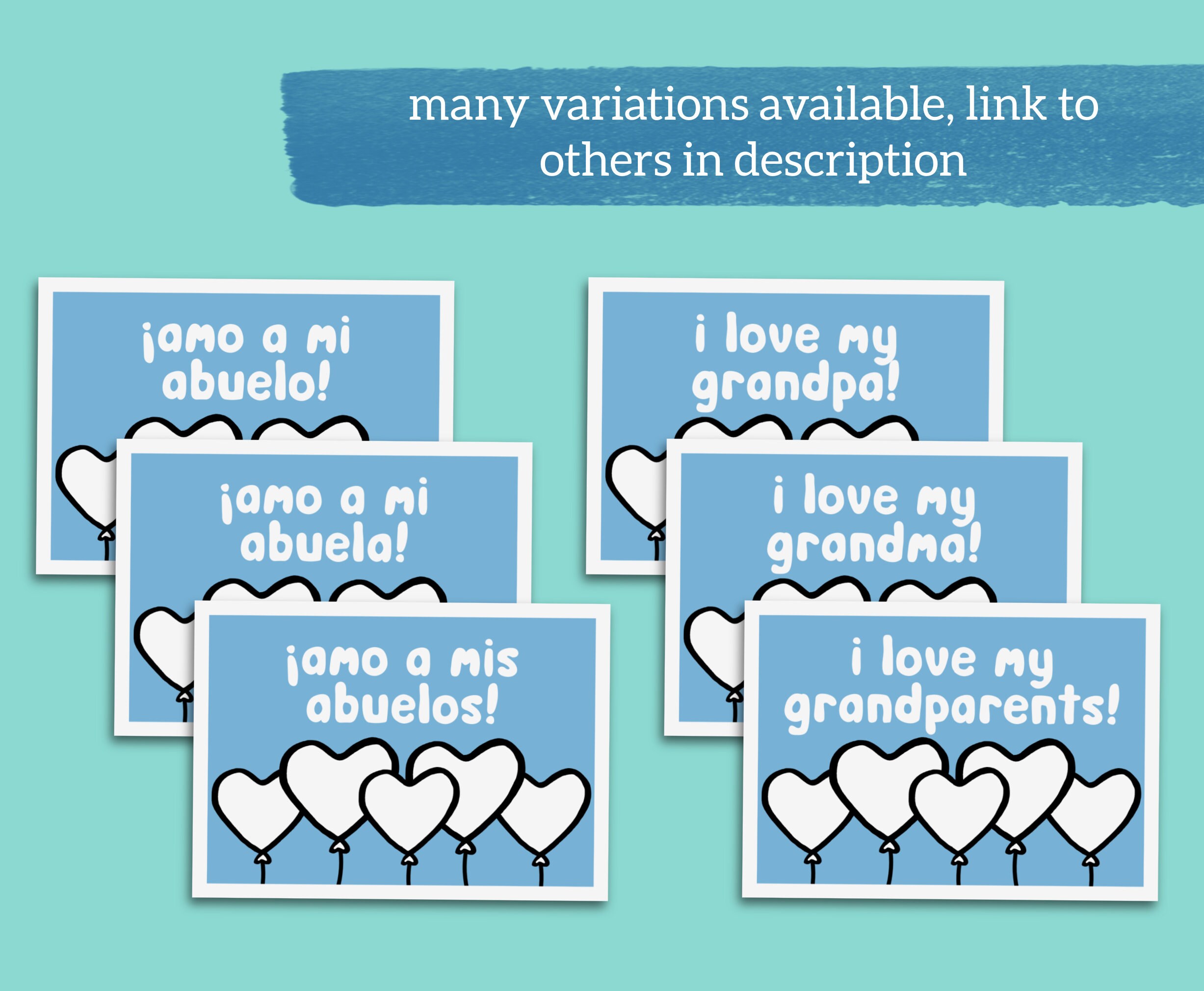 Grandparents Day 5x7 Coloring Card for Grandma Grandpa With Envelope ...