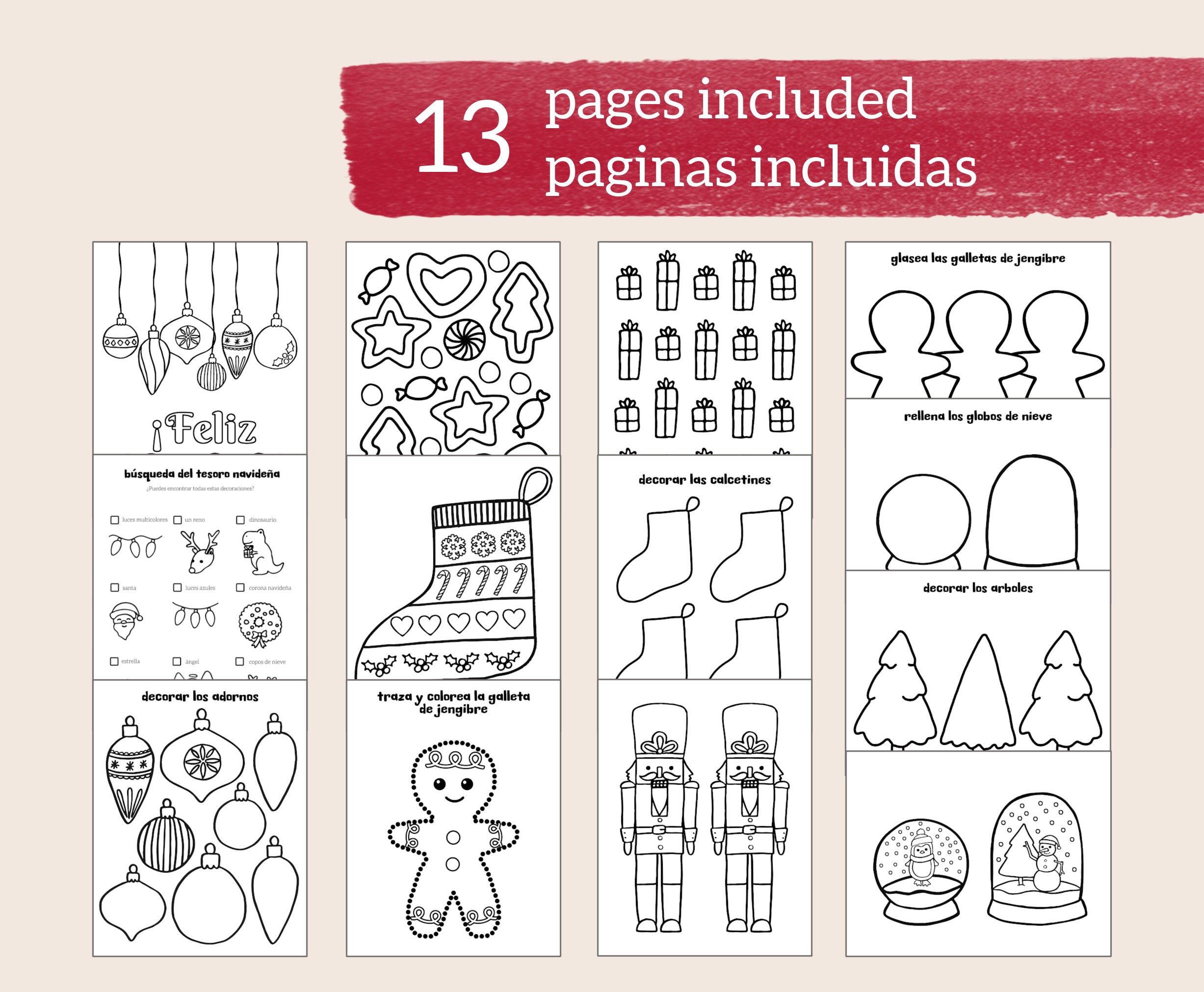 Spanish Christmas Coloring Pages 13 Printable Feliz Navidad Coloring ...