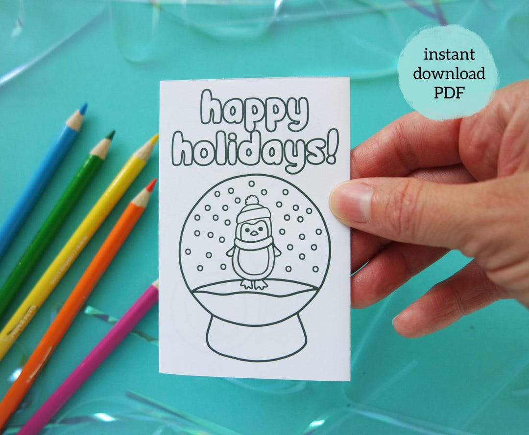 Christmas Mini Coloring Book Printable Stocking Stuffers and Goody Bag ...