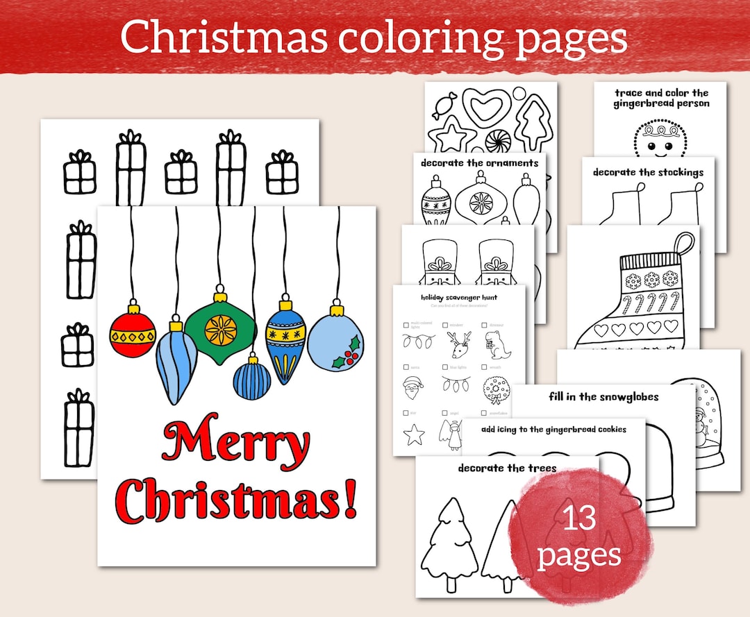 Christmas Winter Coloring Pages Printable Christmas Holiday Coloring ...