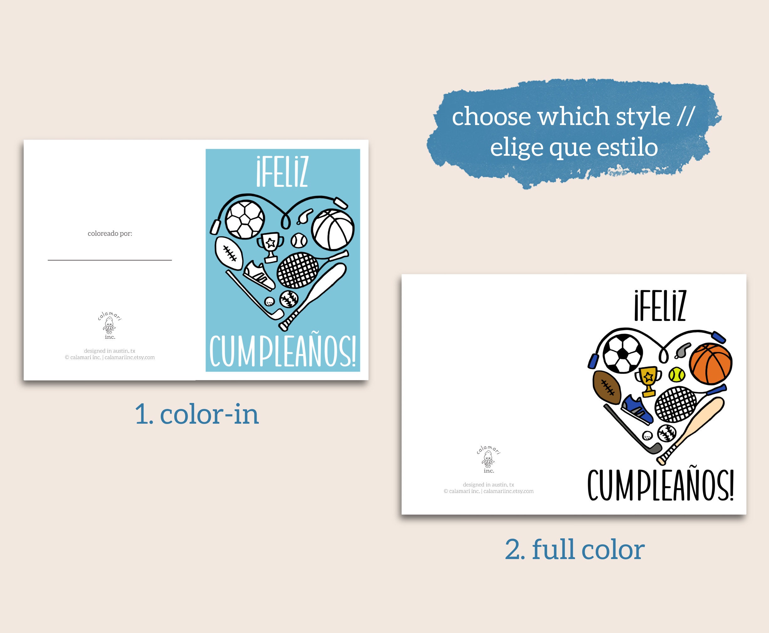 Feliz Cumpleaños Cards in Spanish With Football Soccer Basketball ...