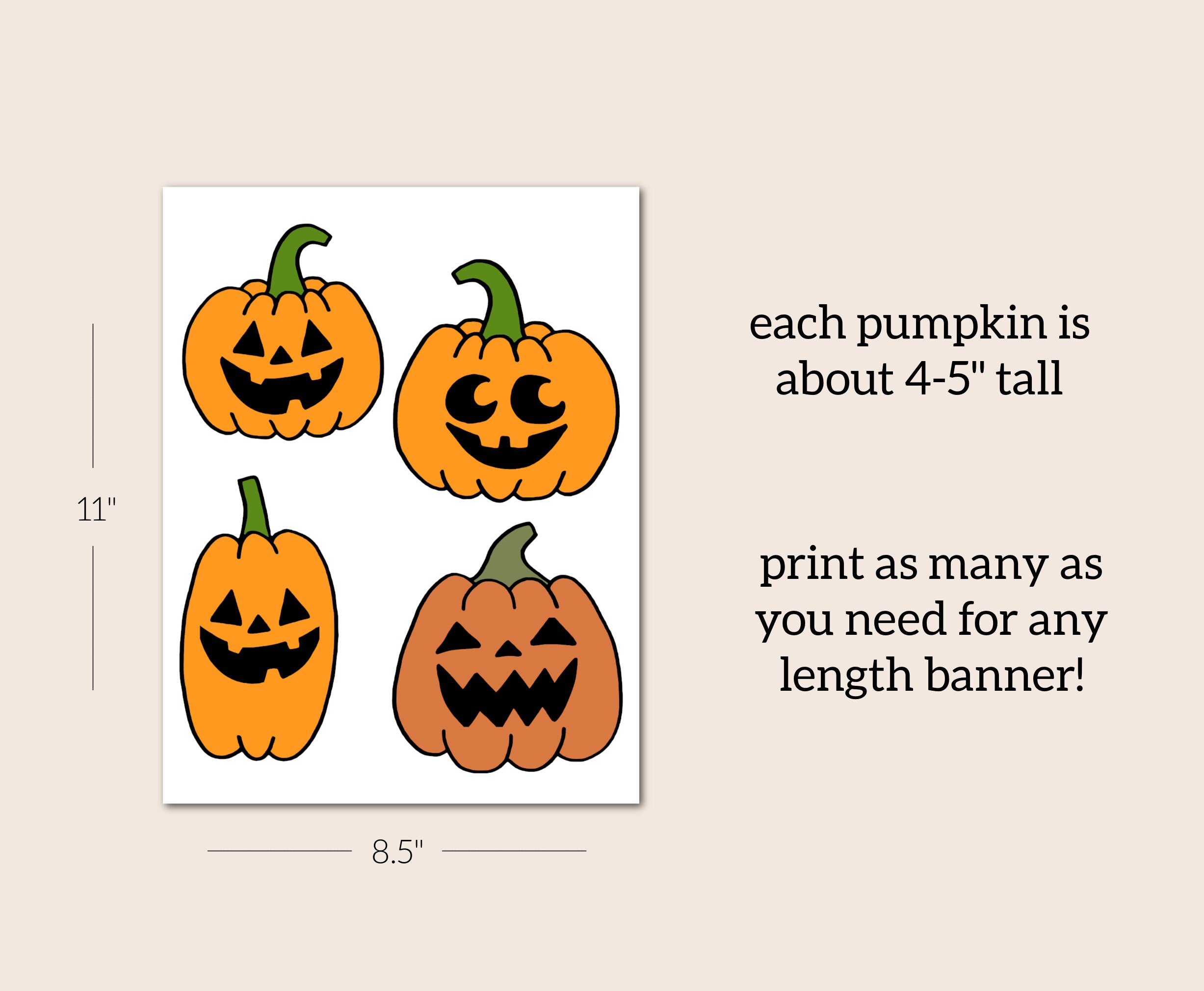 Printable Banner for Halloween Decorations Jack O Lantern - Etsy