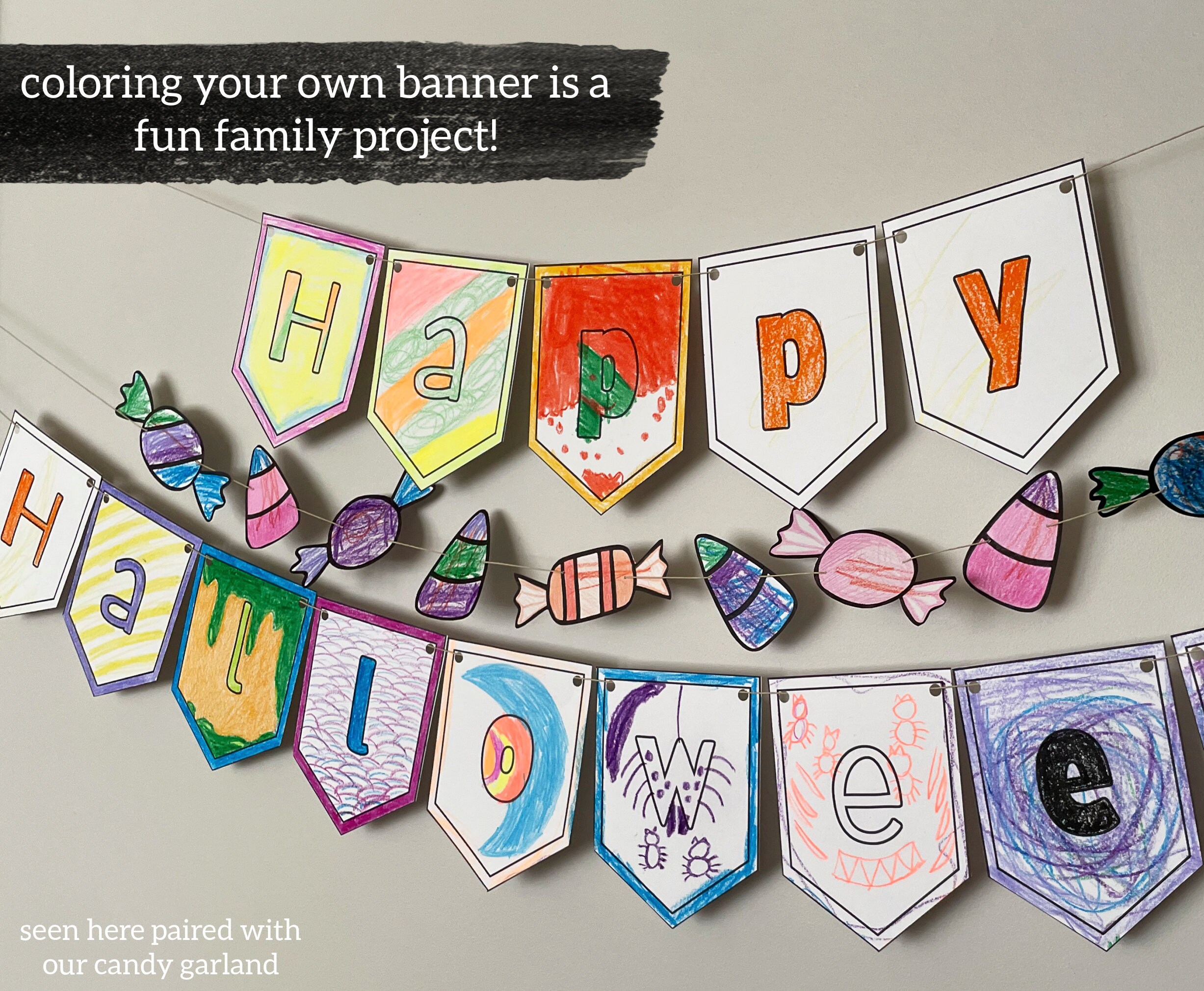 Happy Halloween Banner Printable Halloween Decorations PDF - Etsy