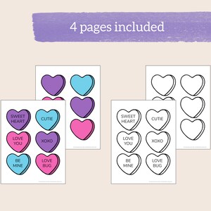 Conversation Heart Banner Printable Valentine’s Day Decor Paper Candy ...