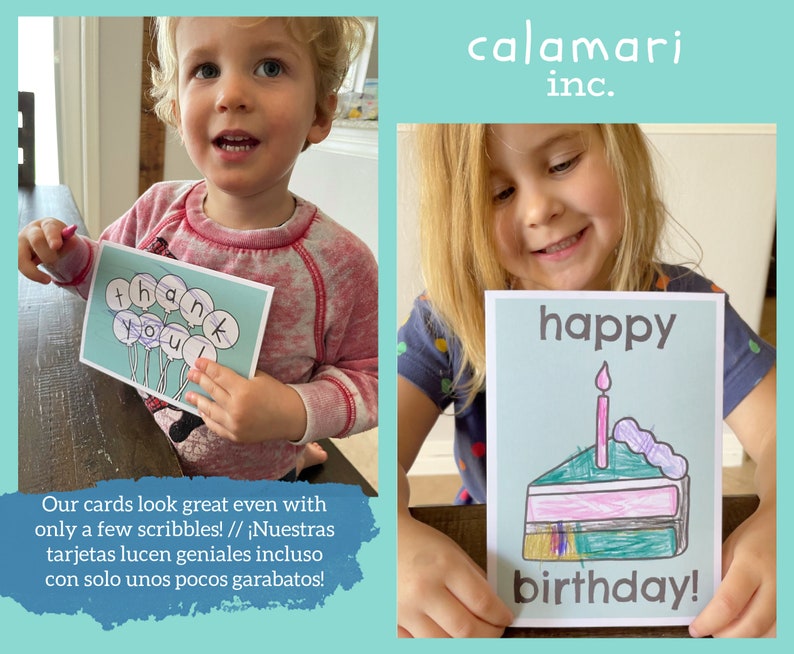 Rainbow Spanish Birthday Card Printable 5x7 Coloring Card and Envelope ...