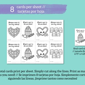 Printable Spanish Valentines Day Cards to Color San Valentín Cards for ...