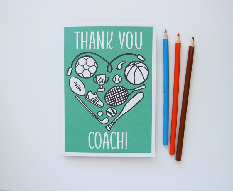 Printable Thank You Coach PE Teacher Thank You 5x7 Coloring - Etsy