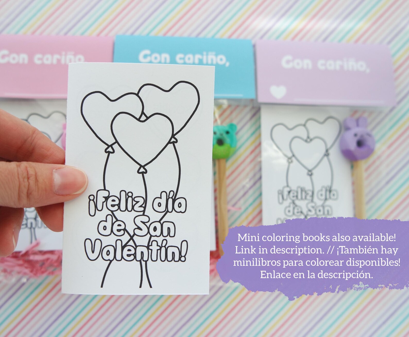 Printable Spanish Valentines Day Cards to Color San Valentín Cards for ...