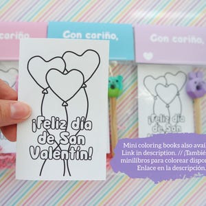 Printable Spanish Valentines Day Cards to Color San Valentín Cards for ...