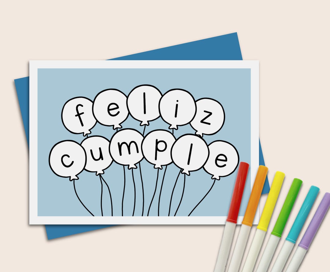 Happy Birthday Card in Spanish Feliz Cumpleaños Cards in Spanish ...