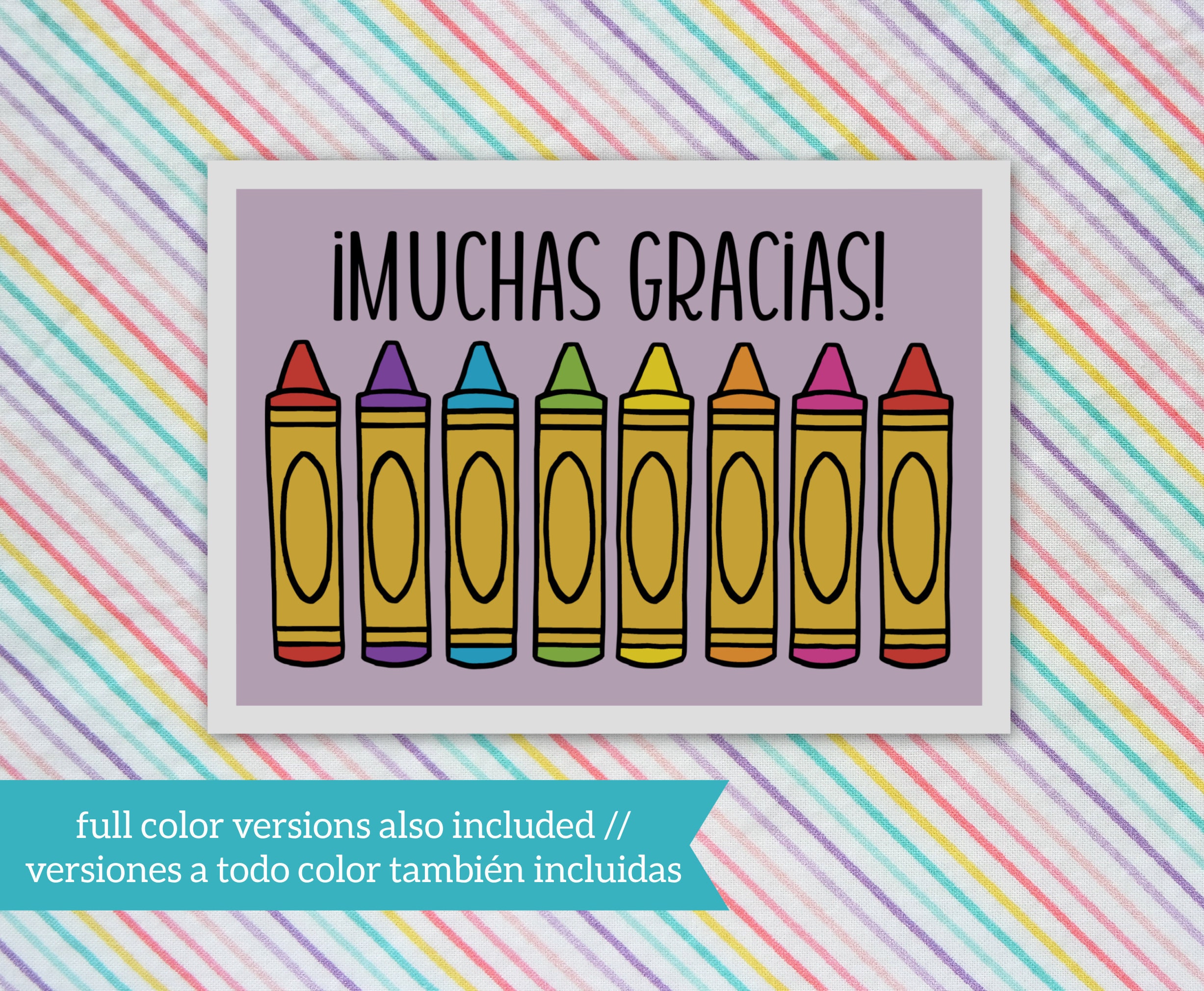 Teacher Appreciation Card in Spanish Coloring Card Printable Thank You ...