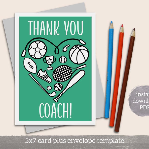 Thank You Card Pe Teacher - Etsy