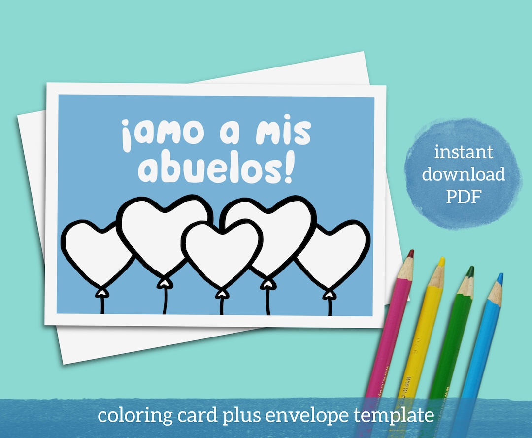 Grandparents Day Card in Spanish for Abuelos With Postcard Inside - Etsy