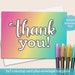 Printable Thank You Cards Rainbow Thank You Card Coloring Page PDF - Etsy