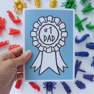 Number 1 Dad Happy Father’s Day Coloring Page Card Printable - Etsy