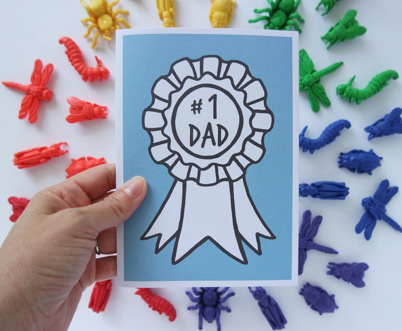 Number 1 Dad Happy Father’s Day Coloring Page Card Printable - Etsy