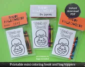 Halloween Mini Printable Coloring Bookinstant Downloadprint - Etsy