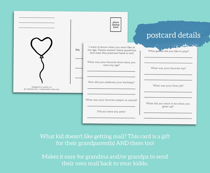 Grandparents Day Card Printable for Grandma Grandpa With Envelope and ...