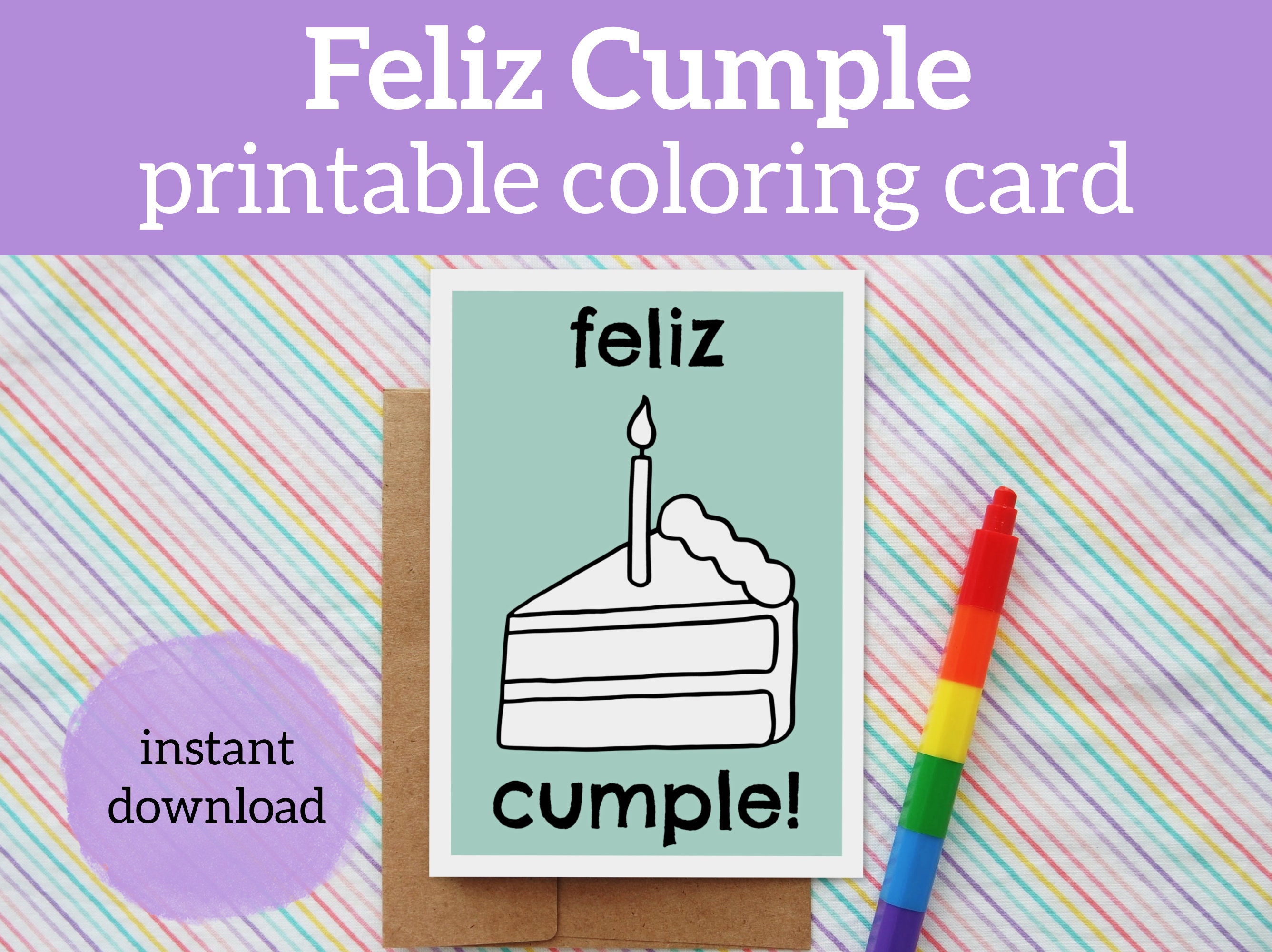 Feliz Cumpleaños Happy Birthday Cards in Spanish Printable - Etsy UK