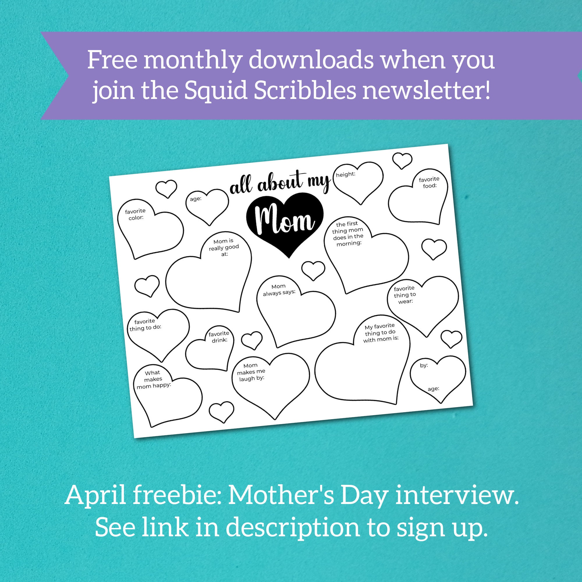 Mothers Day Coloring Cards Printable Mothers Day Card to - Etsy