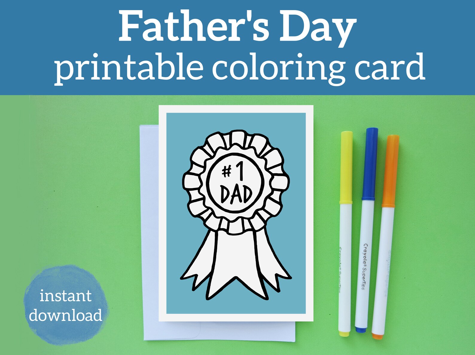 Number 1 Dad Happy Fathers Day Coloring Page Card Printable - Etsy