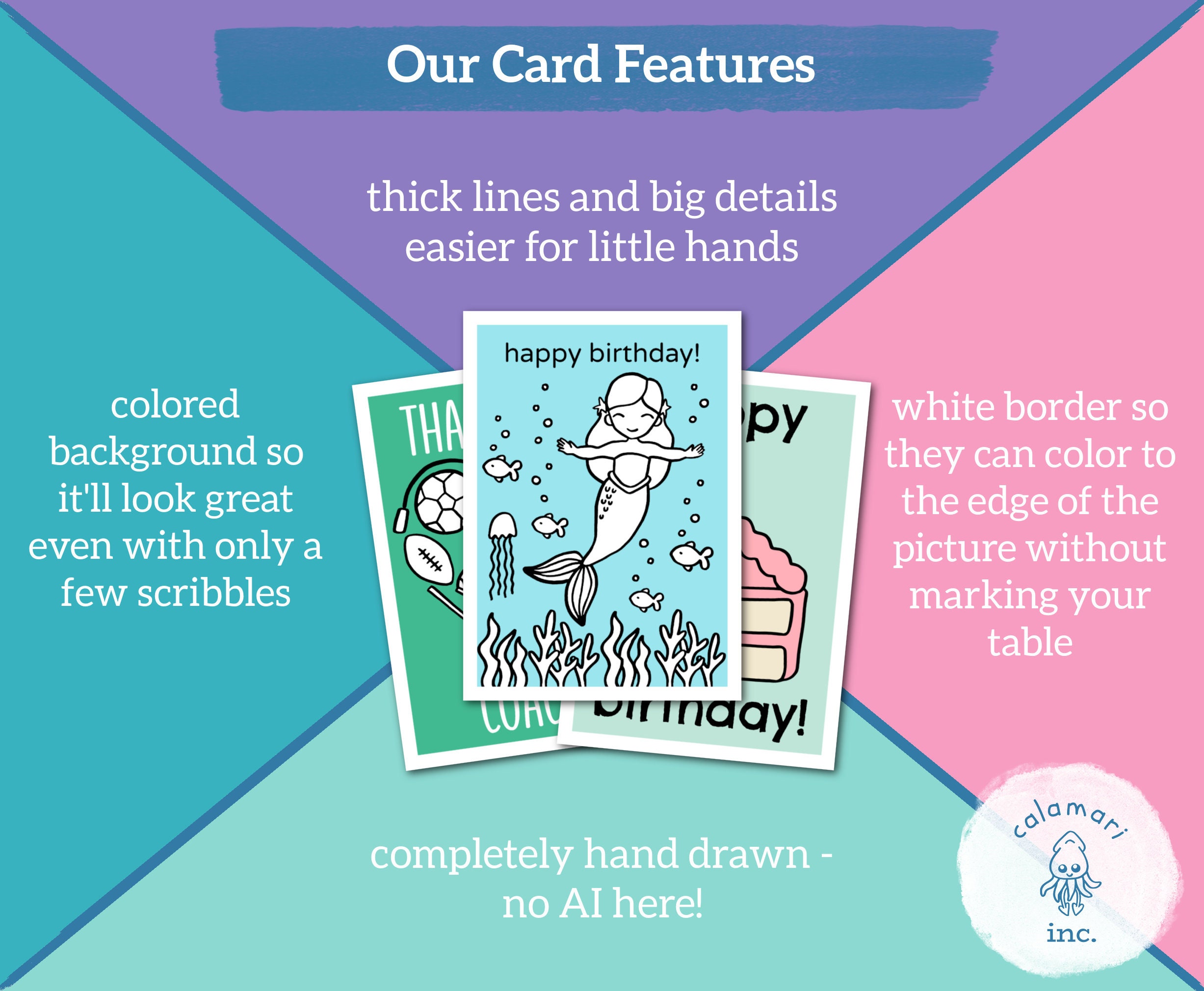 Printable Shark Birthday Coloring Card 5x7 Under the Sea Card for Jaws ...