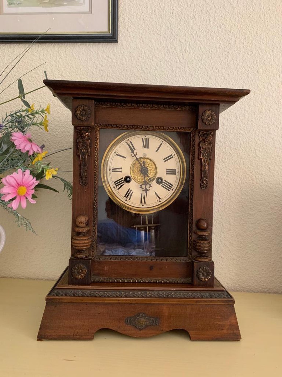 Antique Clock 1885 UNION CLOCK Co - Etsy