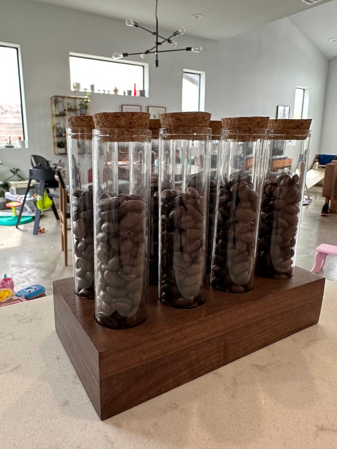 Walnut Caddy 20g Coffee Beans Storage / Tube / Vial / Vault Single ...