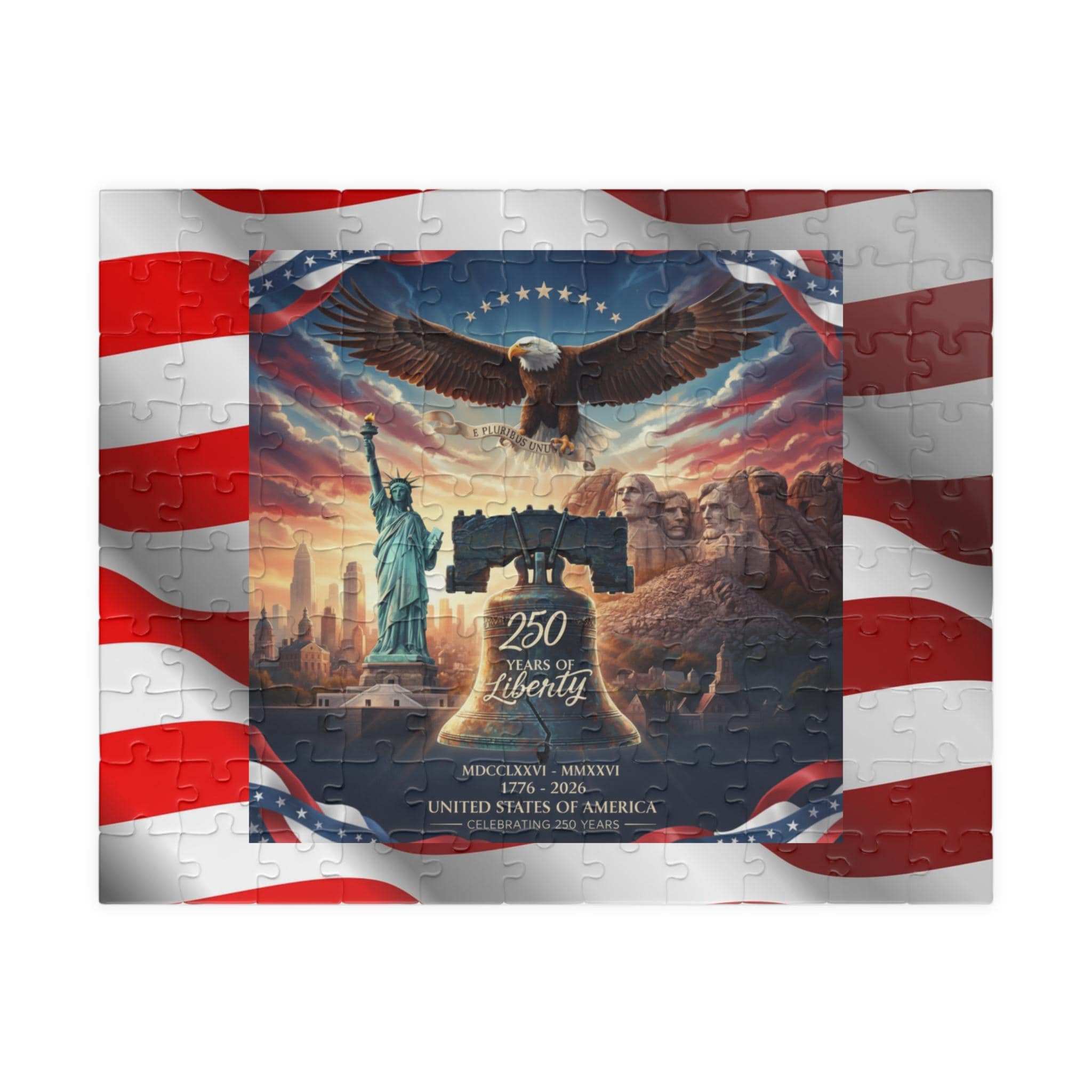 250 Years of Liberty American Landmarks Puzzle | Jigsaw - Etsy