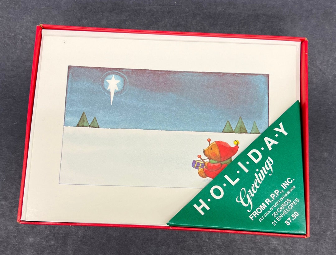 North Star Christmas Cards Vintage 1980s by Gibson Paper 20cards 21env ...