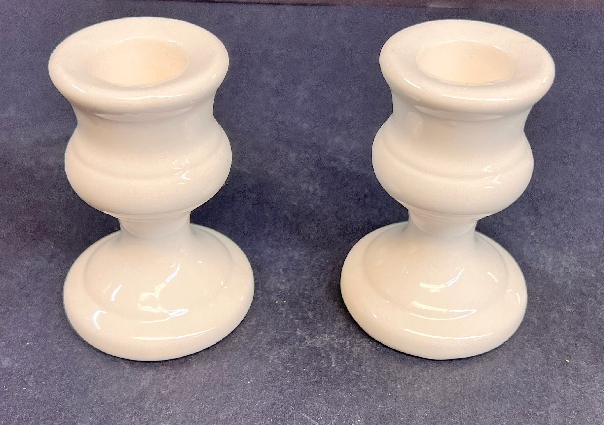Candle Holders White Mini Colonial Candle of Cape Cod for - Etsy
