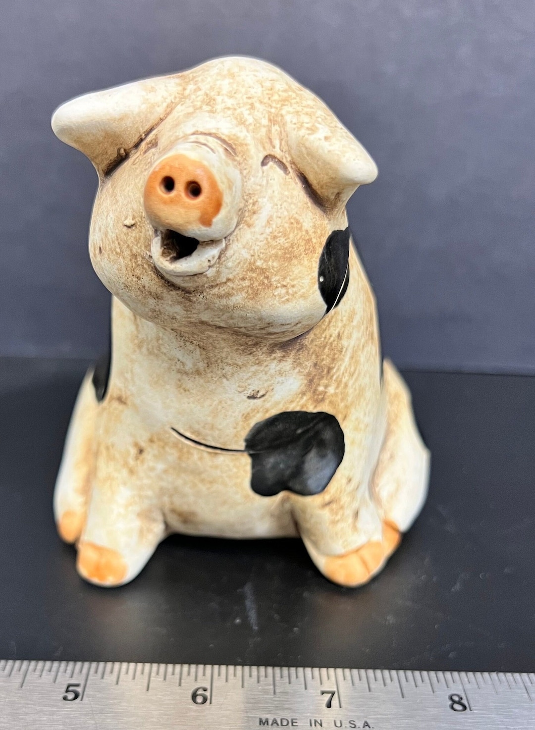 Ceramic Pig Beautiful Accent Piece, Country Decorated Home, by ...