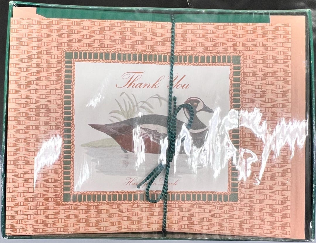 Thank You Cards and Lined Envelopes Duck Design Vintage 1980's, 18 ...