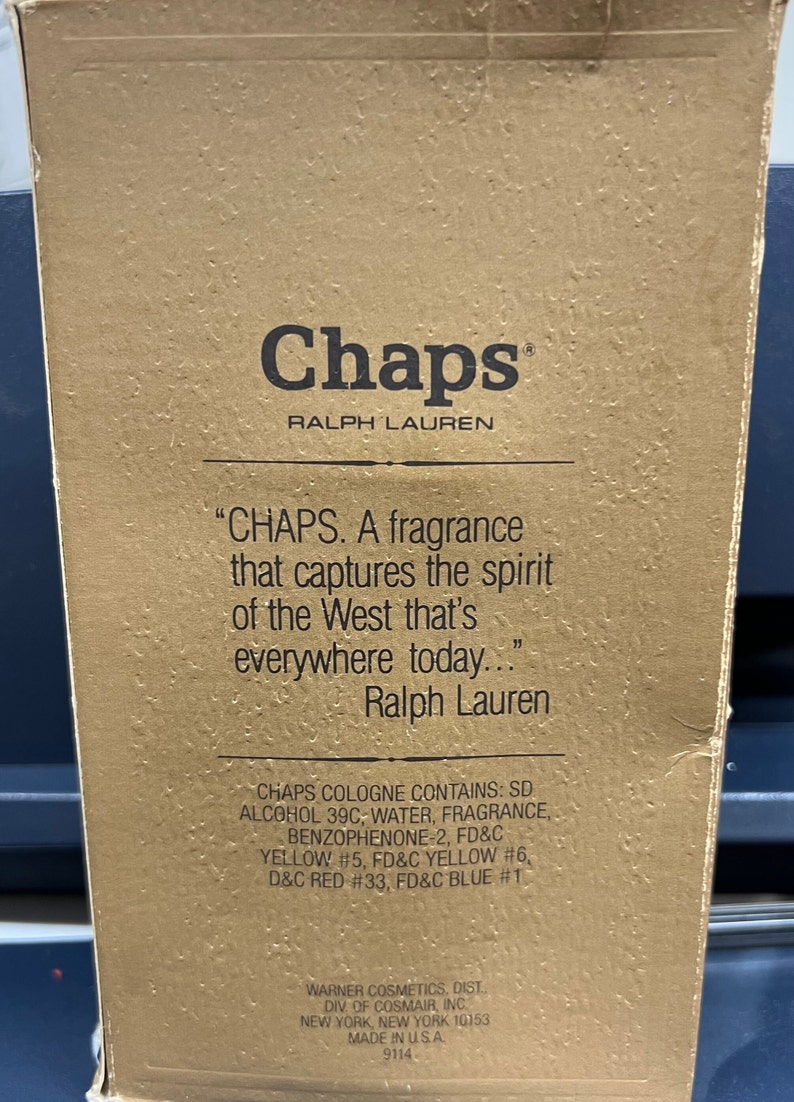 Chaps Ralph Lauren 6oz Cologne, Fragrance 6 Fluid Ounces. New Never ...