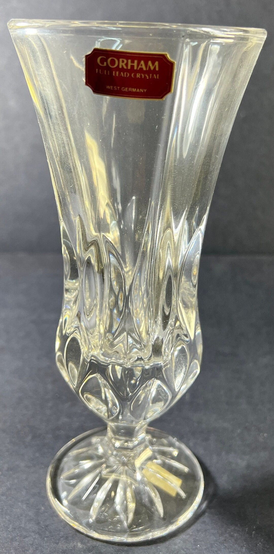 Vintage Gorham Crystal Vase – Exquisite 1980s Design, Perfect for ...