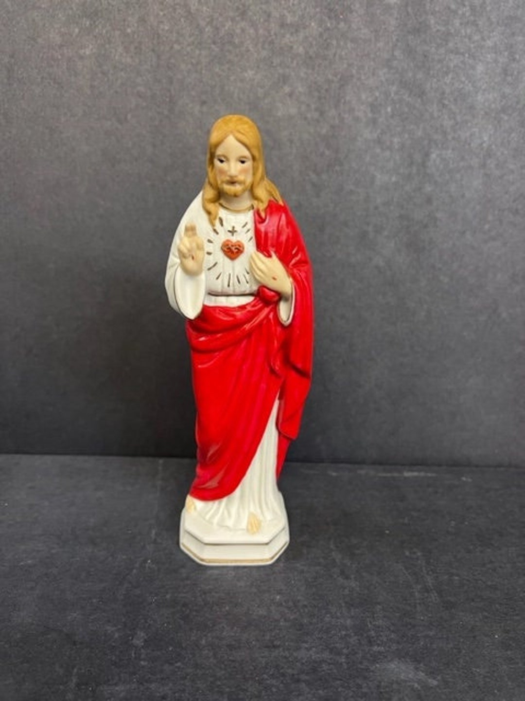 Jesus Christ Statue, Red Tunic Vintage From 1980's, Brand New - Etsy