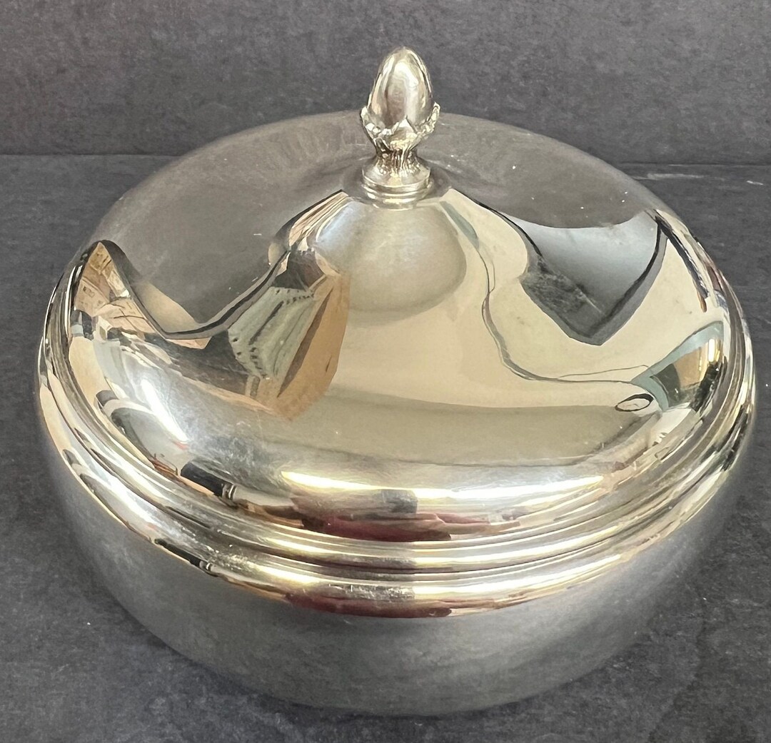 Pewter Candy Dish, Absolutely Beautiful Design, Brand New, Vintage Late ...