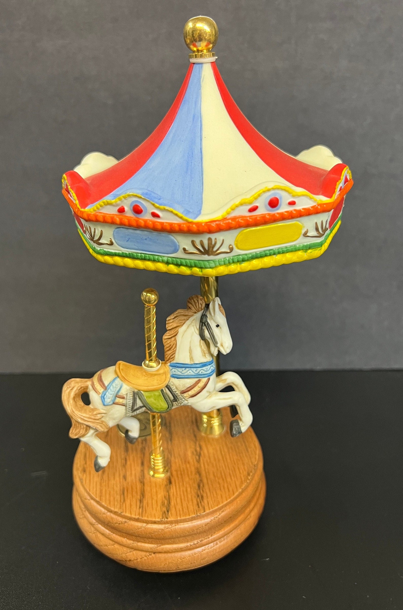 Musical Horse Carousel, Beautifully Painted, Plays "it’s a Small World ...