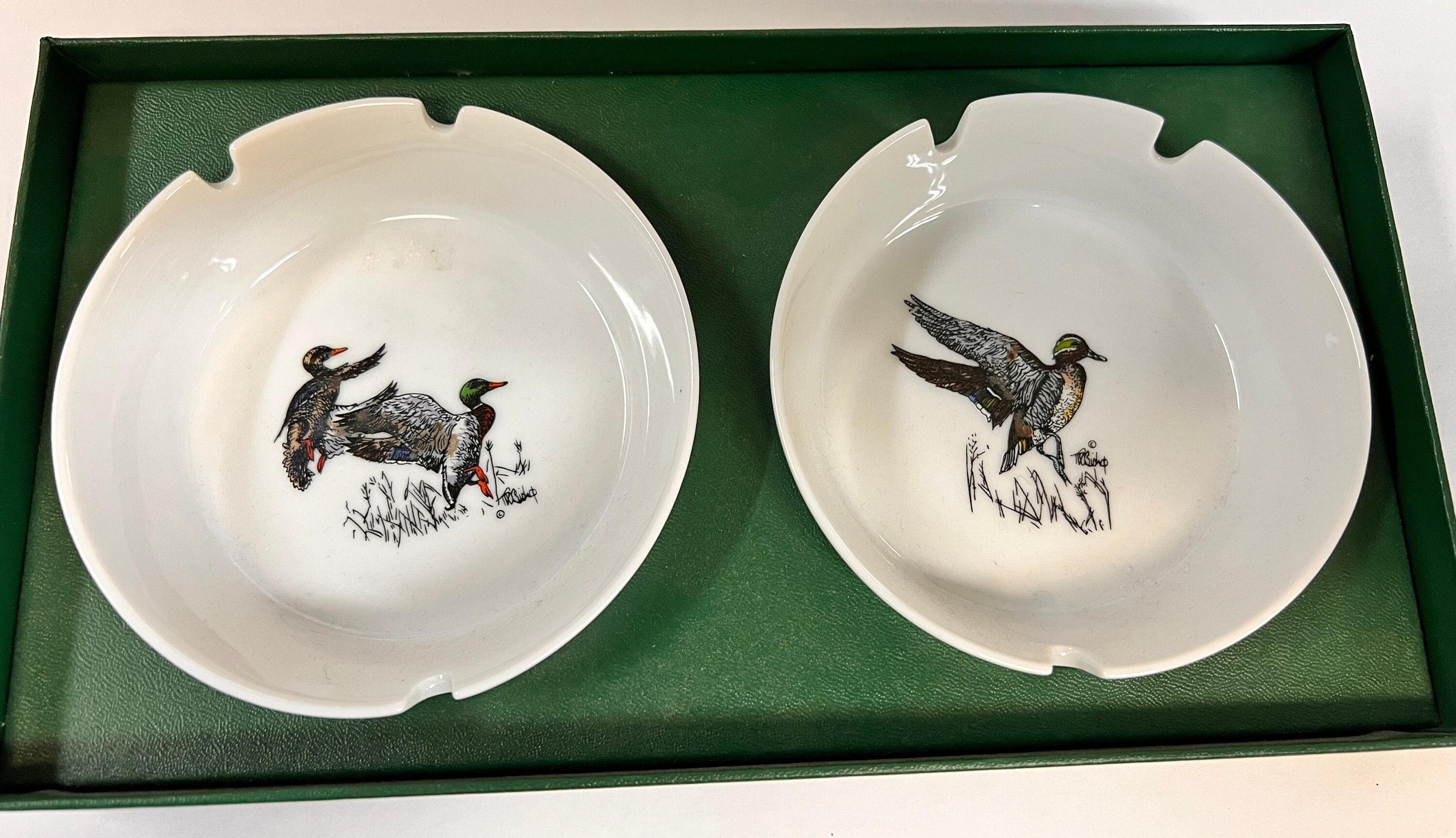 Ashtray With Flying Mallards Design, by Richard E. Bishop, Brand New ...