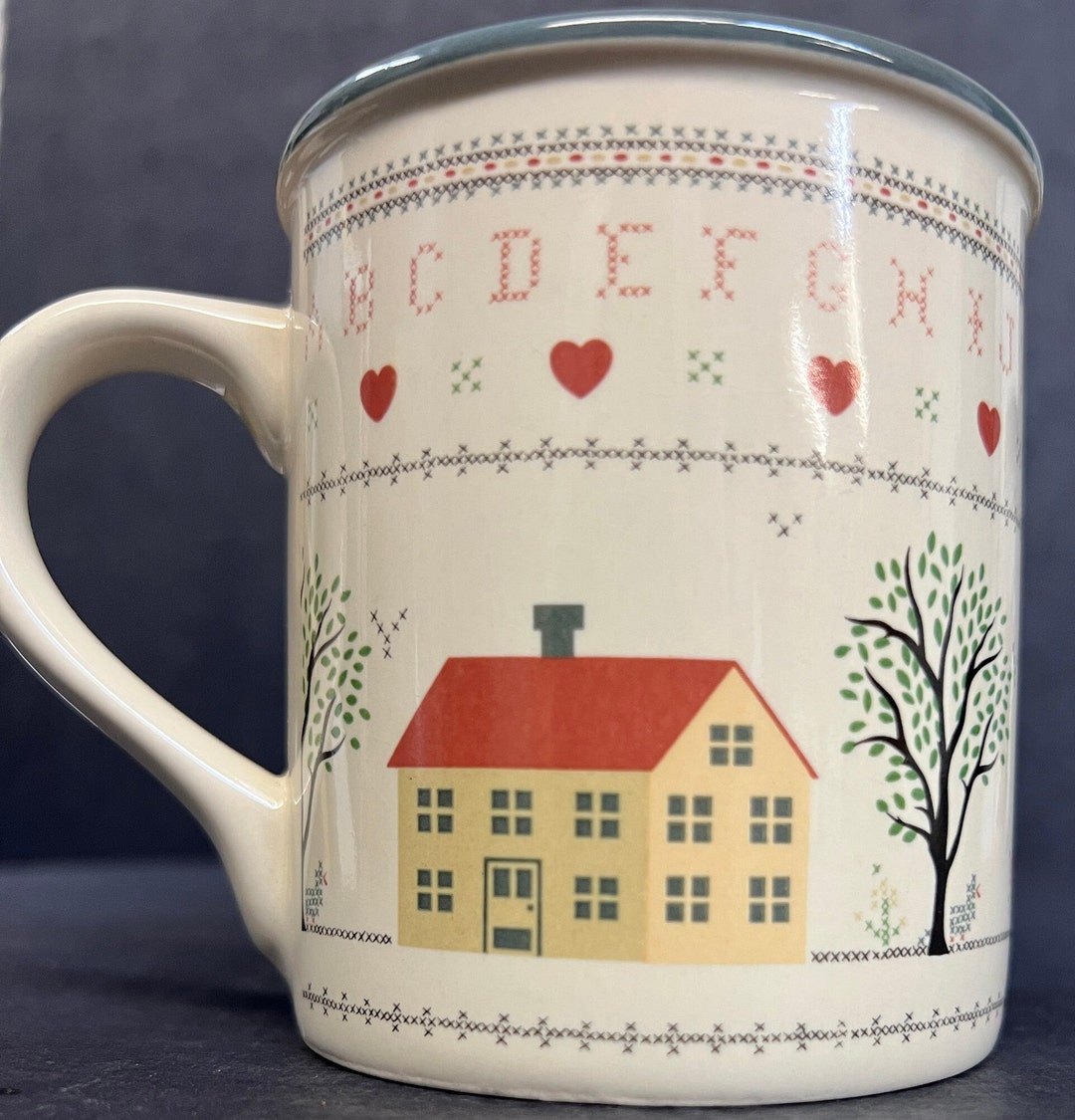 Country Decor Home Coffee Mug, Country Setting and Graphics, Beautiful ...